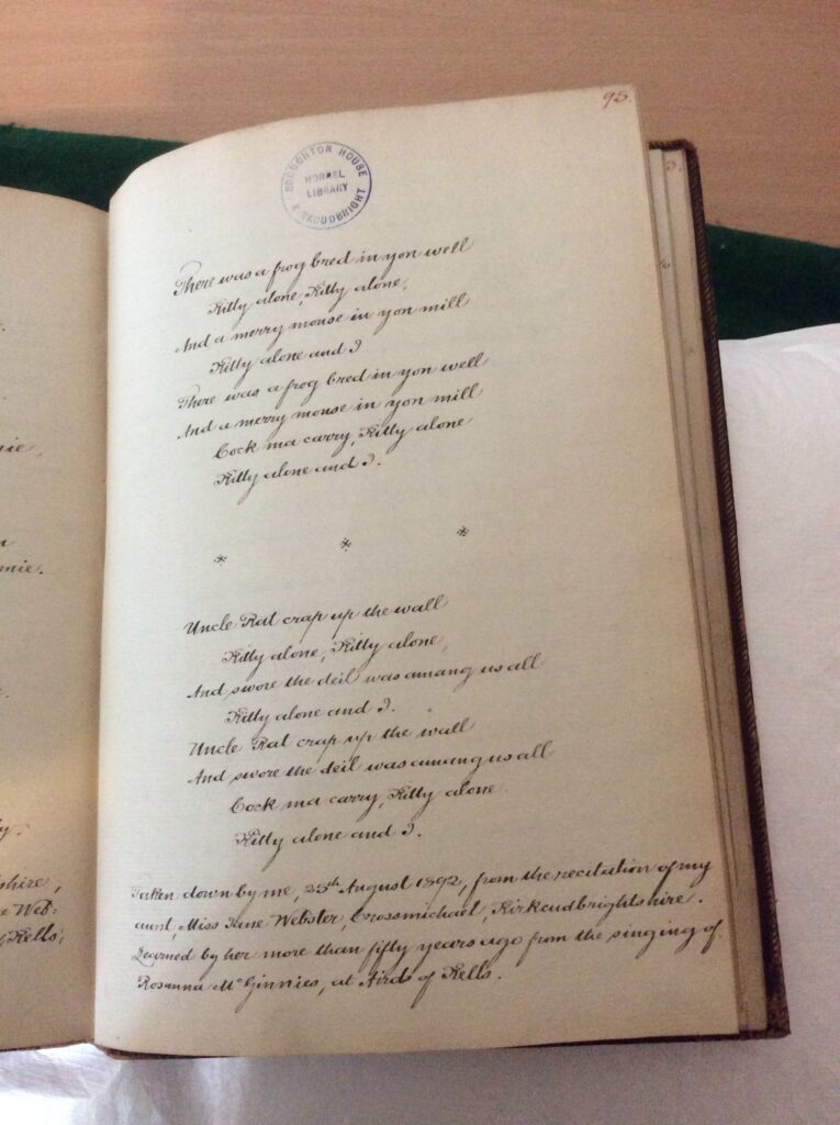 Broughton House and Border Ballads Part 1: The Macmath Manuscript ...